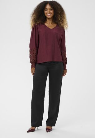 Cream Langarm-Bluse CRTina Relaxed fit burgundy