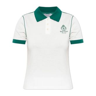 Sporty & Rich Polo aus der Tenis Club Kollektion - - Tops - Damen - Wei&szlig; - XS