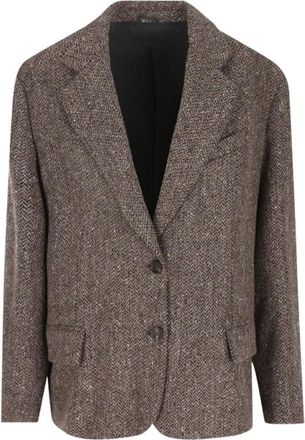Brunello Cucinelli Femme, Vestes, Brun, Taille: 36 FR Mg5667205C004 Blazer