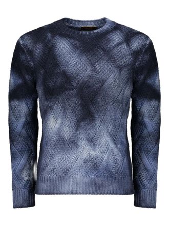 Moorer pull Cole-LTC &agrave; motif tie dye - Bleu
