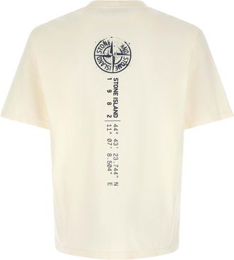 Stone Island Compass Rose Logo T-Shirt - Beige