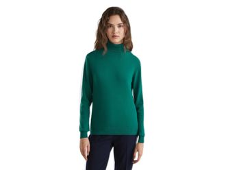 Benetton Damen Cycling Jersey M/L 1002d2348 Pullover, gr&uuml;n, XS