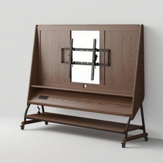 Generic Beweglicher TV-Ständer, beweglicher TV-Schrank aus Massivholz for das Wohnzimmer, Aufbewahrung und TV-Ständer for kleine Wohnungen; Entertainment-Cent