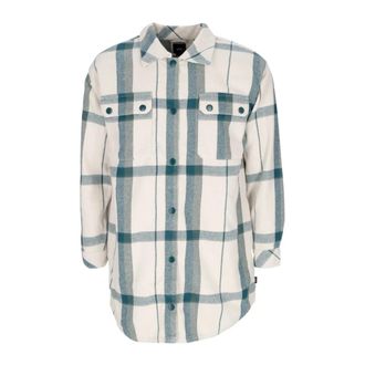 Vans Kariertes Shacket f&uuml;r Damen - - Blouses & Shirts - Damen - Wei&szlig; - XS