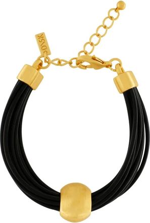 Dansk Copenhagen Luxuri&ouml;ses Lederkugel Armband - - Accessories - Damen - Schwarzk - ONE SIZE