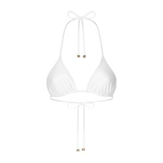 Dolce & Gabbana Wei&szlig;es Triangel Bikini Top mit Bindung - - Swimwear - Damen - Wei&szlig; - S