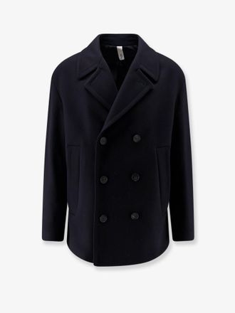 Hev&ograve; Orno virgin wool blend peacoat - HEVO - gender_Man