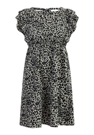 Faina Midikleid mit Leoprint Damen Grau Leo