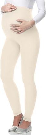 Be Mammy Leggings de Grossesse en Viscose Opaques, v&ecirc;tements de maternit&eacute;, Parfaits pour pour Les Femmes Enceintes 02 (Ecru, XL)