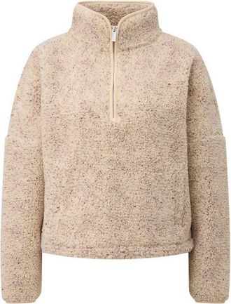 QS by s.Oliver Sweatshirt Sweatshirt Teddy Sweatshirt in Melangeoptik