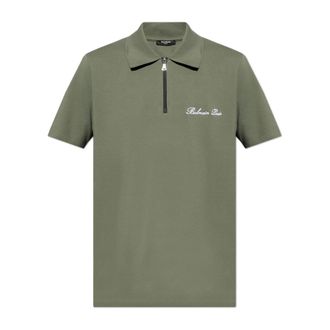 Balmain Polo mit Logo - - Tops - Herren - Gr&uuml;n - XL
