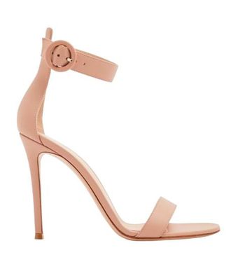 Gianvito Rossi Nude Leather Portofino Sandals Size 36.5