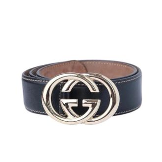 Gucci Ceinture Pre-owned Oversized Interlocking G - Homme - Pre-owned - Noir - Taille: ONE Size