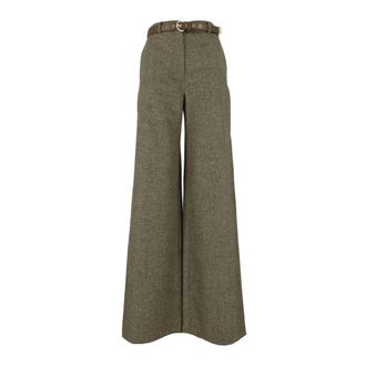 Max Mara Pantalon large Gioia - Femme - Pantalons - Vert - Taille: 36 FR