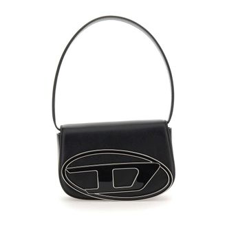Diesel Femme, Sacs, Noir, Taille: ONE Size Sac Bandouli&egrave;re en Cuir avec Poign&eacute;e Sup&eacute;rieure