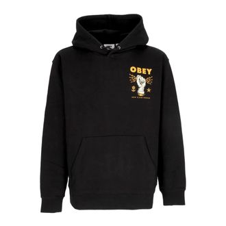 Obey Schwarzer Leichter Kapuzenpullover Power Hoodie - - Sweatshirts & Hoodies - Herren - Schwarzk - XL