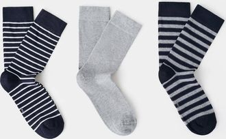Mango Pack 3 paires de chaussettes combin&eacute;es gris - Homme - 40-42 - MANGO MAN