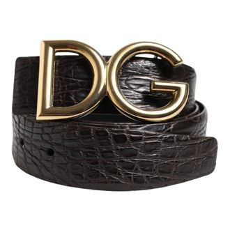 Dolce & Gabbana Homme, Accessoires, Noir, Taille: 95 CM Classic Logo Belt
