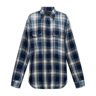 Dsquared2 Femme, Blouses et Chemises, Bleu, Taille: 36 FR Chemise en coton