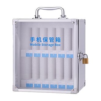 Generic Handy-Aufbewahrungsbox f&uuml;r Klassenzimmer, Handy-Schrank, Tragbares Design mit Griff, Inklusive 1 Vorh&auml;ngeschloss und 2 Schl&uuml;sseln, f&uuml;r B&uuml;ro, Labor und