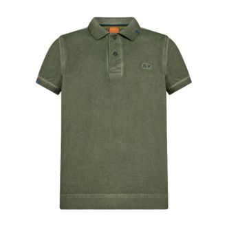 Sun 68 Spezielles gef&auml;rbtes Baumwoll-Poloshirt - - Tops - Herren - Gr&uuml;n - S