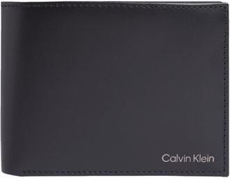 Calvin Klein Herren Geldbeutel Smooth Trifold aus Leder, Schwarz (Black), Einheitsgr&ouml;&szlig;e
