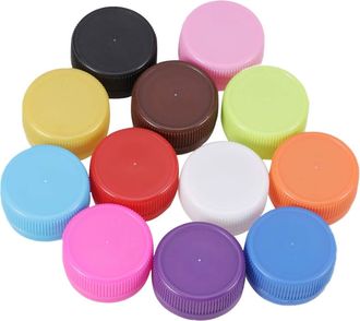 Heallily 200 Flaschenverschlüsse aus Kunststoff, bunt, Basteln, Deckel, Deckel, Flasche, für Kinder (gemischte Farbe)