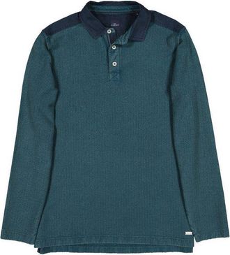 Engbers Langarm-Poloshirt engbers Herren Langarm-Shirt mit Polokragen, Petrolgruen