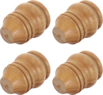 Holibanna HOLIDYOYO 4 St&uuml;ck M&ouml;belbeine aus Gummibaumholz 8cm Hohe Gedrechselte K&uuml;rbisf&uuml;&szlig;e als Ersatz f&uuml;r Sofa Stuhl Bett und Schrank Inkl Montagezubeh&ouml;r Univers