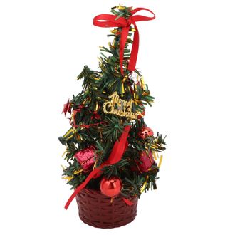 Generic 20 cm Tisch-Weihnachtsbaum,Mini-Kunst-Weihnachtsbaum,f&uuml;r Tische,H&auml;ngendem Baumschmuck und Stern-Baumaufsatz f&uuml;r DIY-Weihnachtsdekoration,Niedlich Gefe