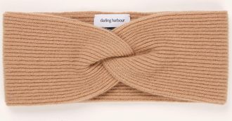 Darling Harbour Darling Harbour Stirnband Aus Cashmere braun