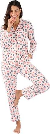 Damart Pyjama Maille Polaire Thermolactyl Femme Blanc Imprim&eacute; Taille 50-52 (XL)