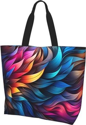 Generic Feuilles Rainbow Sac &Agrave; Bandouli&egrave;re Pliable Tote Bag Imperm&eacute;able Sac A Main Femme Pour Travail Shopping Voyage