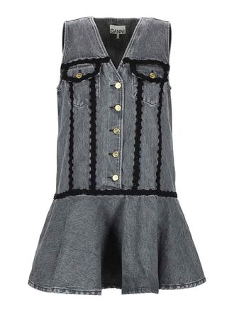 Ganni Kurzes Kleid - Schwarz