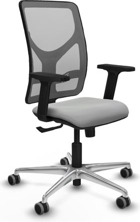 Piqueras y Crespo B&uuml;rostuhl, grau, mit 2D-Armlehnen, h&ouml;henverstellbare Lendenwirbelst&uuml;tze, ausgestattet mit 3 Positionen und Schneideschaum, mit Rollen von 65 mm, Parke