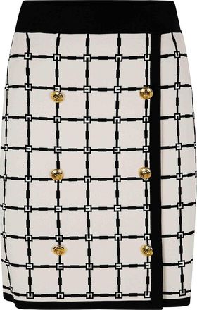 Elisabetta Franchi Mini Jupe - Blanc