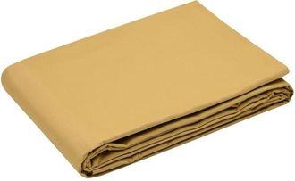 Lovely Casa Housse de couette en percale de coton uni 240 x 220 cm Elysée moutarde