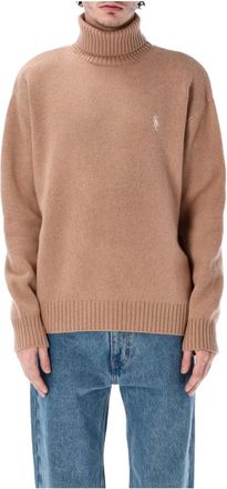 Sporty & Rich Homme, Pulls, Brun, Taille: XL SRC Wool Turtleneck