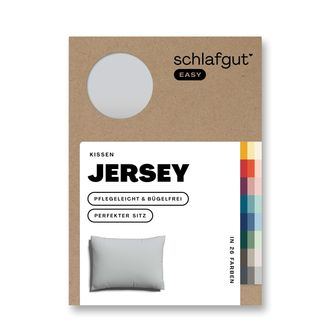Schlafgut Schlafgut Easy Jersey Kissenbezug 70x90 cm Grey Light mit 100% Baumwolle, superweicher & atmungsaktiver Kopfkissenbezug