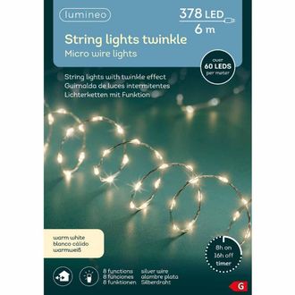 Kaemingk Weihnachtsbaumbeleuchtung warmwei&szlig; LED 378 LEDs Draht 6m