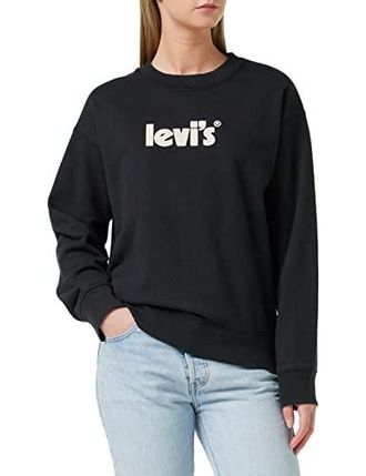Levi's Graphic Standard Crewneck Sweat-shirt Femme, Poster Logo Caviar, XS