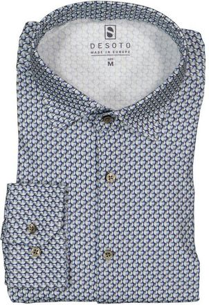 DeSoto Herren Hemd blau gemustert