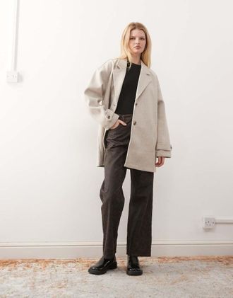 Noisy May Lockere Oversize-Blazerjacke in Cremewei&szlig;