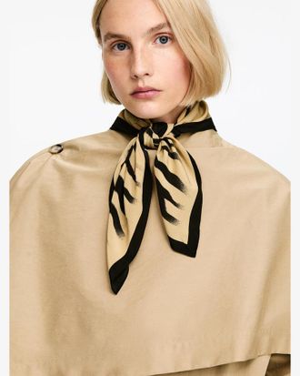 Arket Bedrucktes Seidentuch -Beige