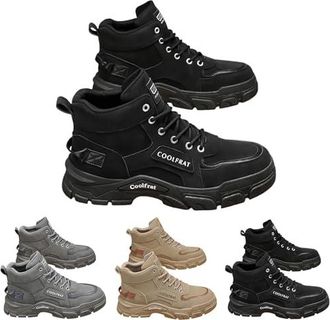 Generic V&ecirc;tements de travail chauds Chaussures d&eacute;contract&eacute;es pour homme Chaussures de loisirs pour homme Chaussures pour homme Chaussures &agrave; lacets Noir Hauteu