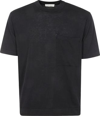 FILIPPO DE LAURENTIIS Homme, Tops, Noir, Taille: M T-shirt &agrave; poche &agrave; manches courtes en coton