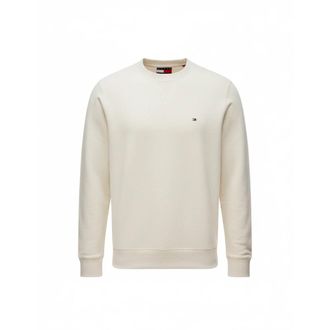 Tommy Hilfiger Klassisches Sweatshirt aus geb&uuml;rstetem Fleece - - Sweatshirts & Hoodies - Herren - Wei&szlig; - XL