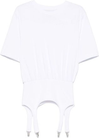 Fiorucci T-Shirt mit Hosenträger-Detail - Weiß