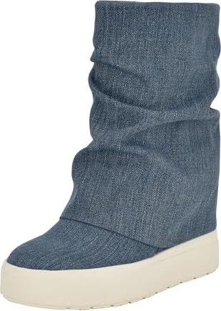 Guess Bottines Guinna pour femme, Bleu denim 420, 39.5 EU