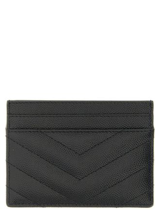 Saint Laurent Matelass&eacute; Card Case - Black